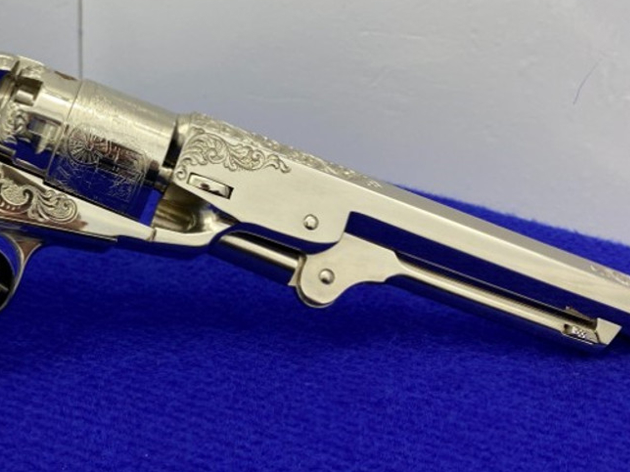 Colt 1862 Pocket Police 150th Ann. Eng. Sampler w/Full Bright Nickel ...