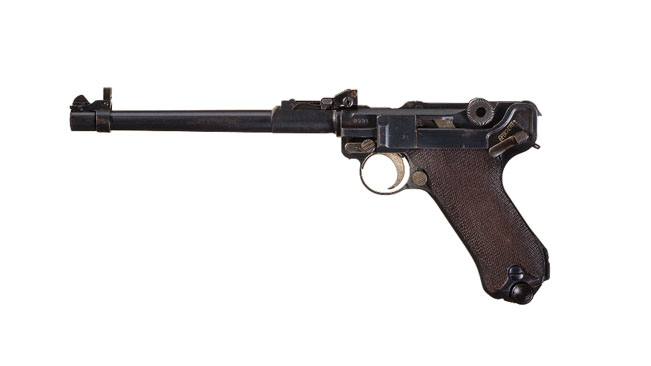 WWI "RADIUM" FILLED REMOVABLE FRONT AND REAR SIGHT FOR ARTILLERY LUGER ...